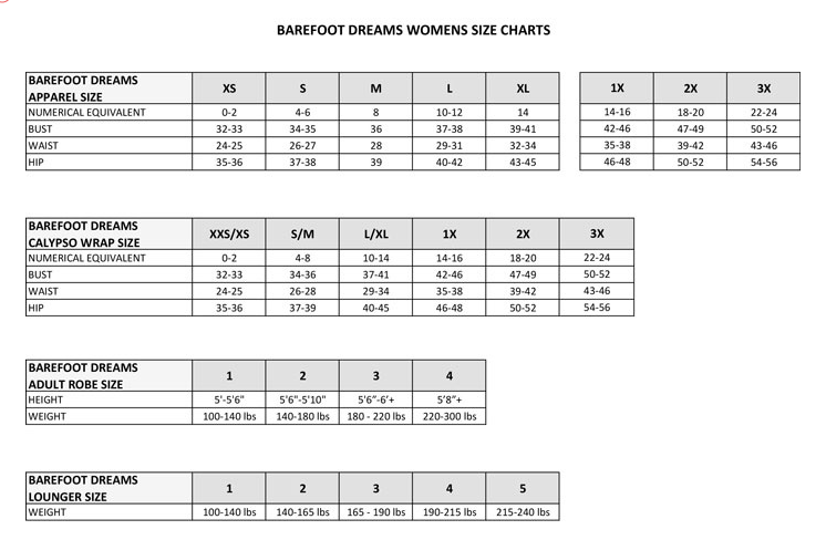 BAREFOOT DREAMS - SIZING??? - Blogs & Forums