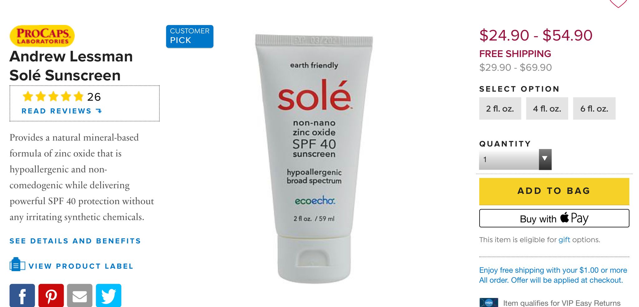 Andrew Lessman Sole Sunscreen - Blogs & Forums