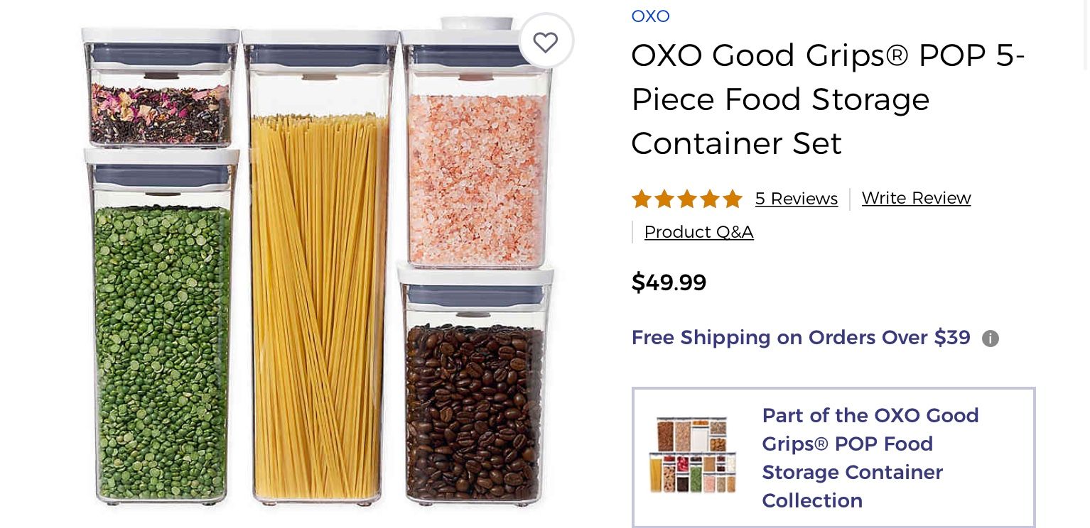 OXO Storage Containers - Blogs & Forums