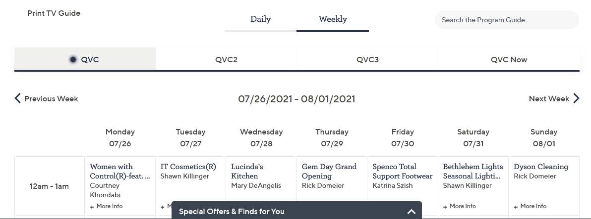 QVC's TSVs For JULY 2021 - Blogs & Forums