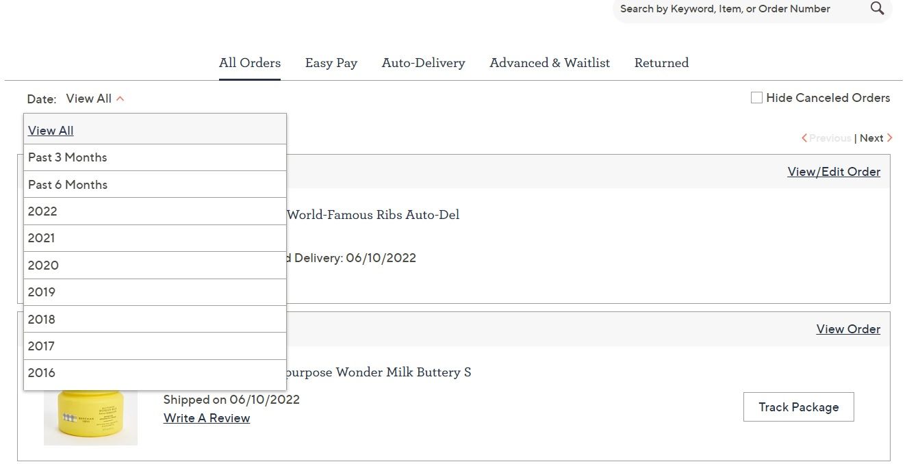Help With Past Orders Please - Blogs & Forums
