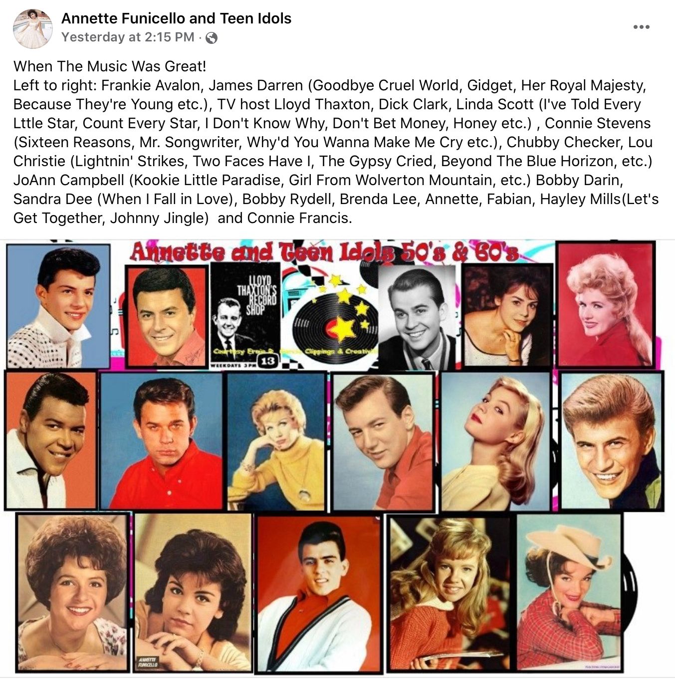 Teen Idols 50’s & 60’s *** - Blogs & Forums