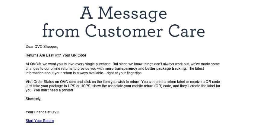 QVC QR code returns.....similar to amazon - Blogs & Forums