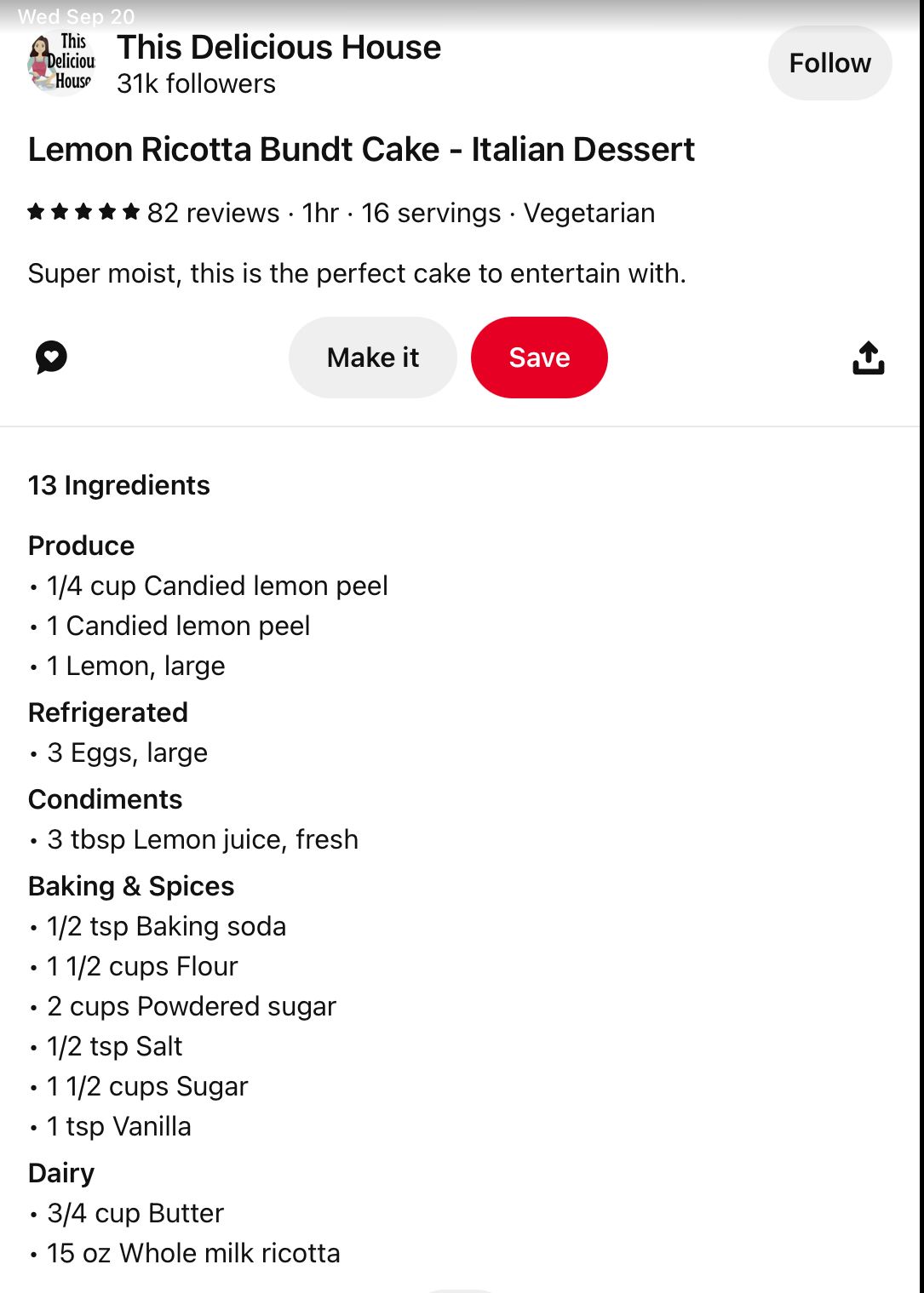 Need Recipe for Light, Easy Italian Dessert - Blogs & Forums