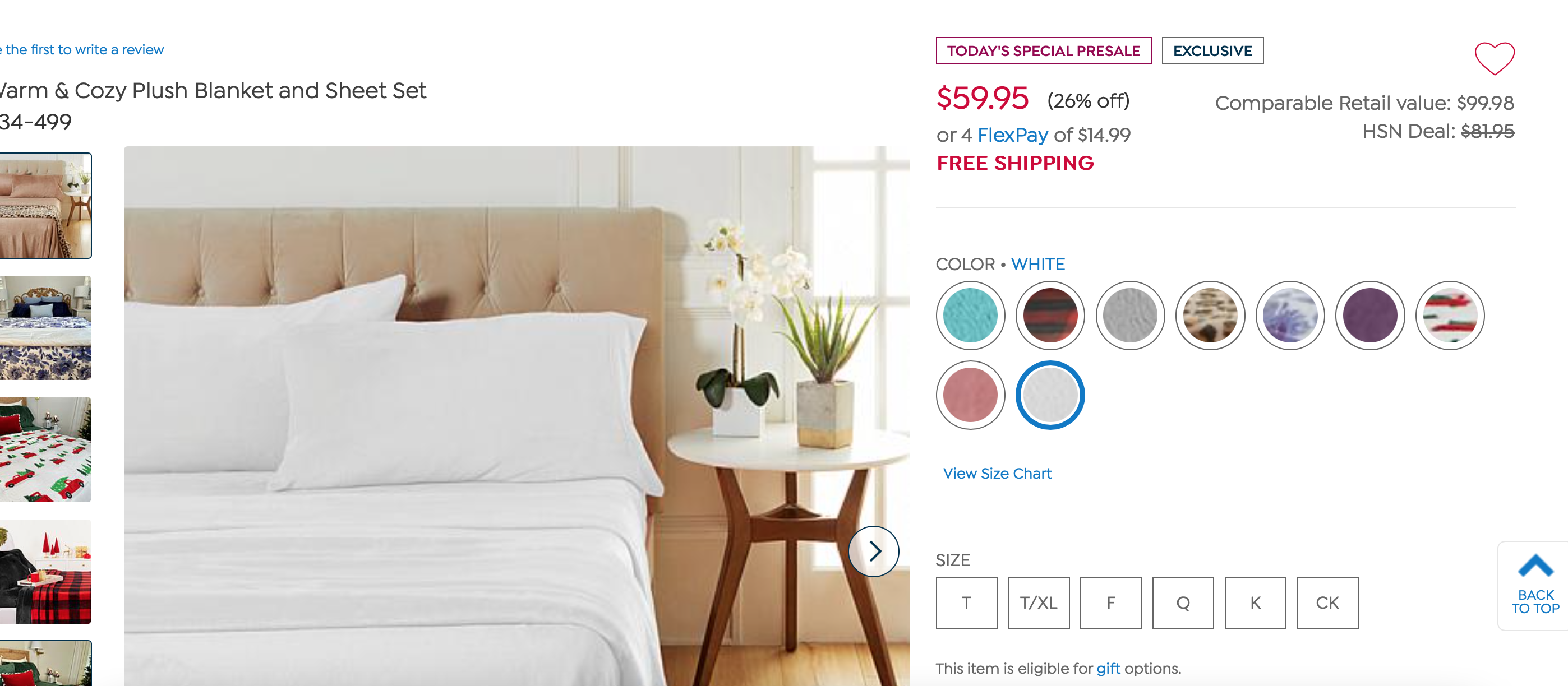 HSN TS presale Warm & Cozy sheet/blanket set - Blogs & Forums