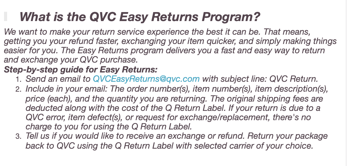 Has Easy Returns changed? - Page 3 - Blogs & Forums