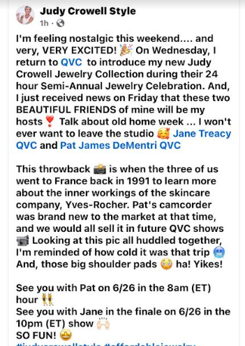 Judy Crowell coming back to the Q for a show......... - Blogs & Forums