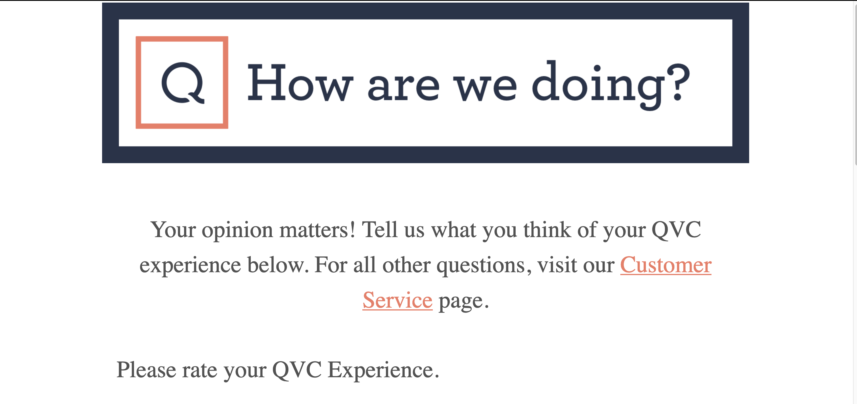 Solved: Unable to access "Feedback" to QVC - Blogs & Forums