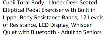 Cubii Groove Compact Seated Elliptical - Page 2 - Blogs & Forums