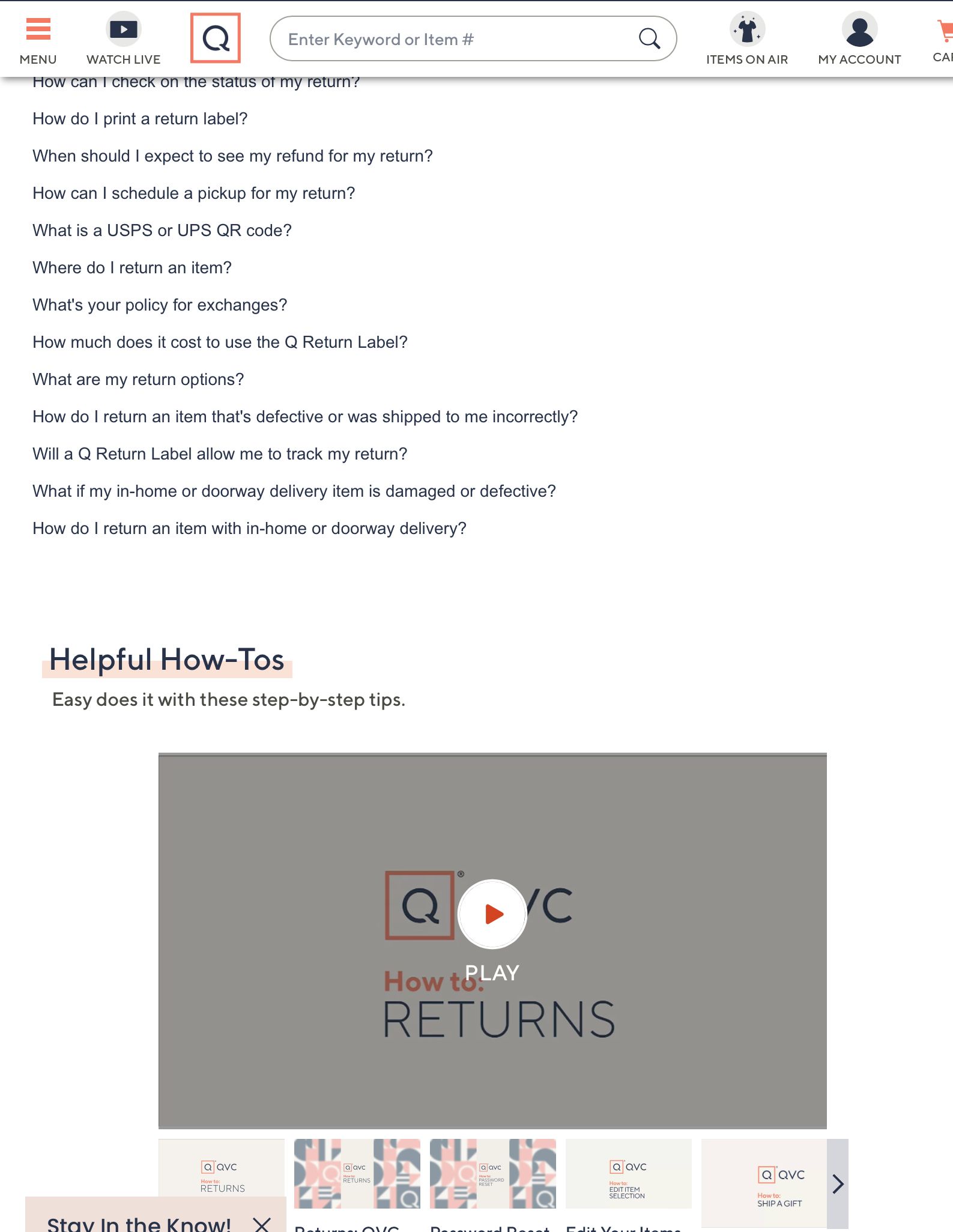 Beware QVC Return Label - Blogs & Forums