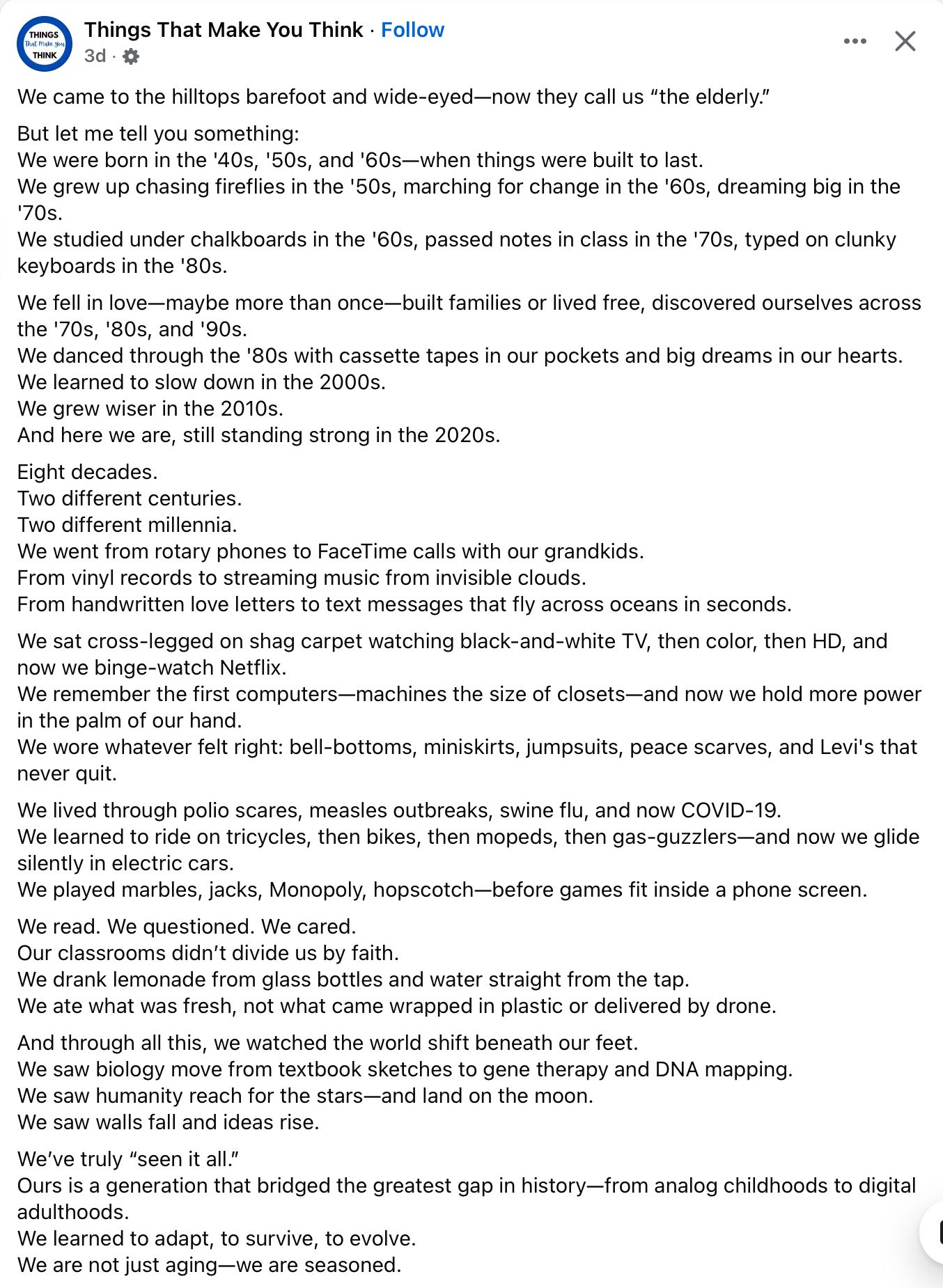 The Unforgettable Generation *** - Page 2 - Blogs & Forums