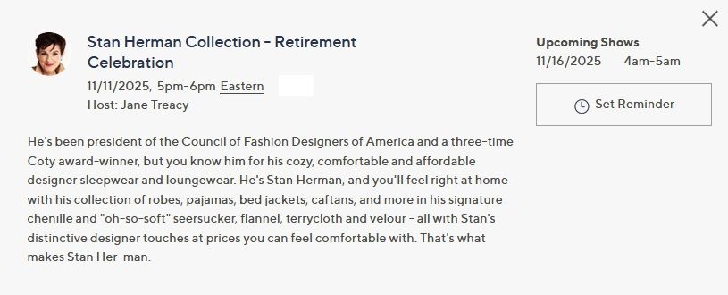 Stan Herman Leaving QVC - Page 3 - Blogs & Forums
