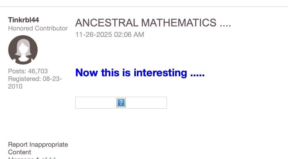 ANCESTRAL MATHEMATICS .... - Blogs & Forums